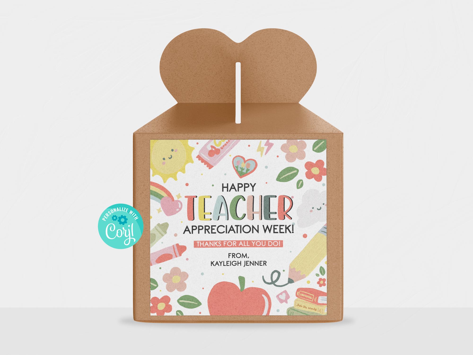 Teacher Appreciation Week Gift Tag: Printable School Appreciation ...