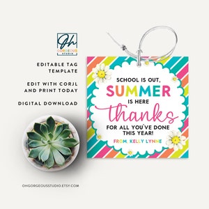 Teacher Appreciation Gift Tag | Summer Break Thanks for All You Do ...