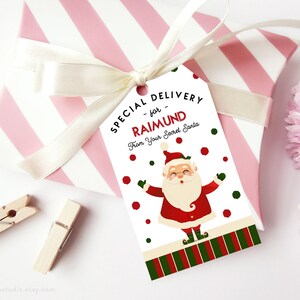 Secret Santa Gift Tag Template Printable Kris Kringle Gift Tags ...