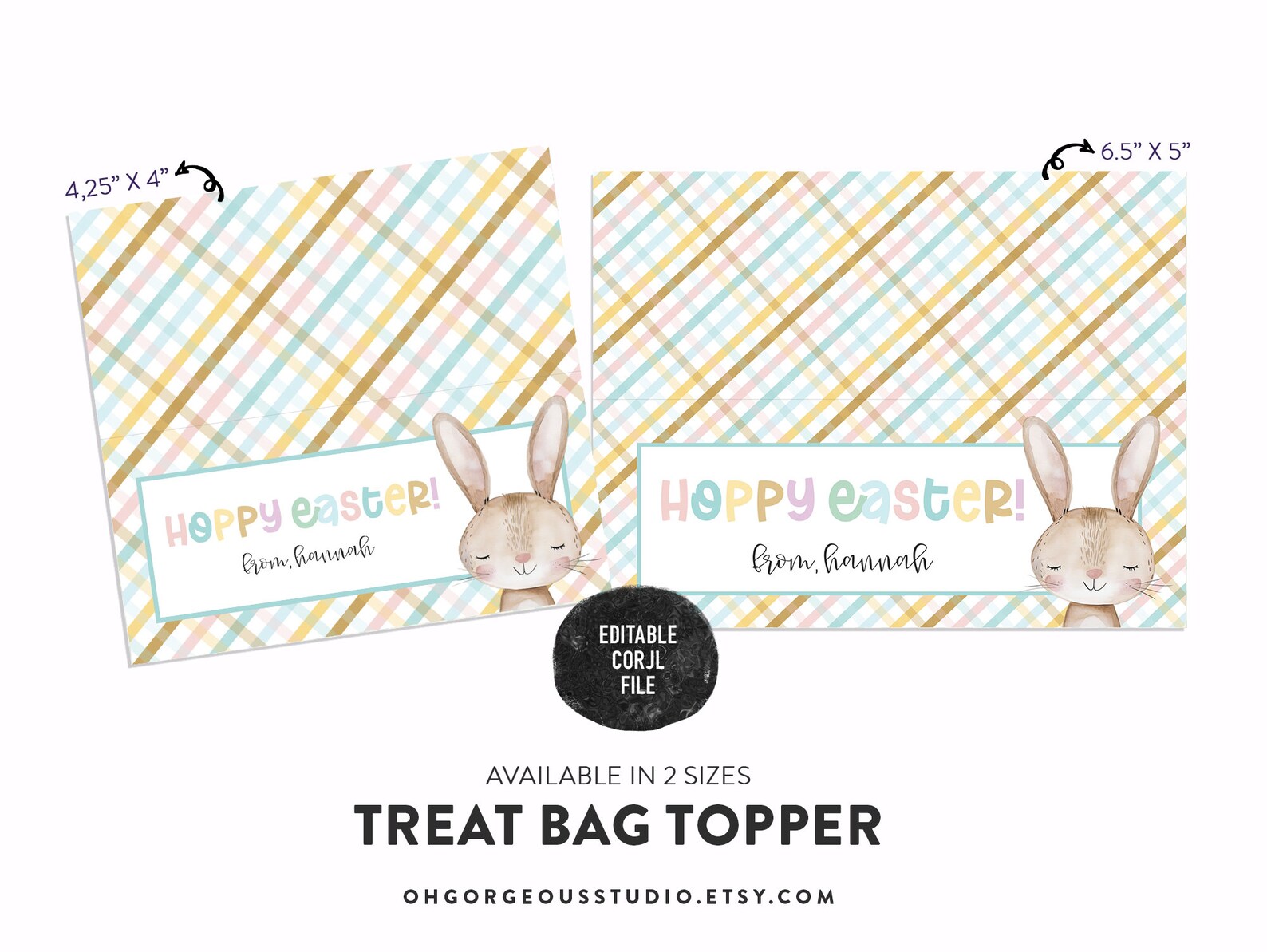 Happy Easter Editable Treat Bag Toppers, Printable School Easter Gift ...