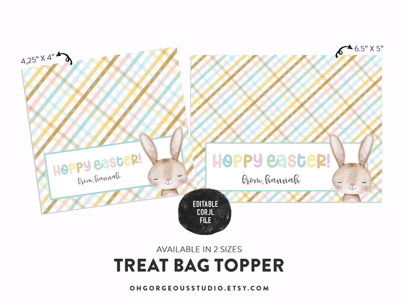 Happy Easter Editable Treat Bag Toppers, Printable School Easter Gift ...
