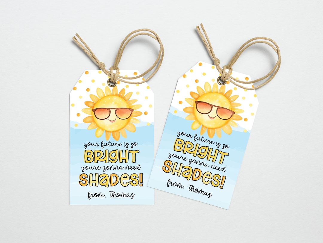 End of School Year Tags | Relax in the Sun, Gift Tag for Teacher, Gift ...