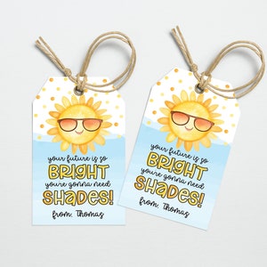 End of School Year Tags | Relax in the Sun, Gift Tag for Teacher, Gift ...
