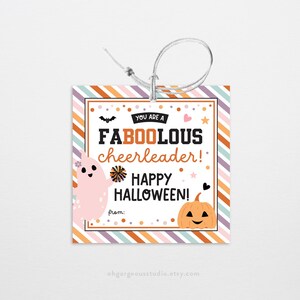 Faboolous Cheerleader Halloween Gift Tag | Printable PDF - Etsy