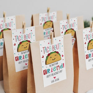 Editable Taco Bout an Awesome Friend Valentine's Day Favor Tag ...