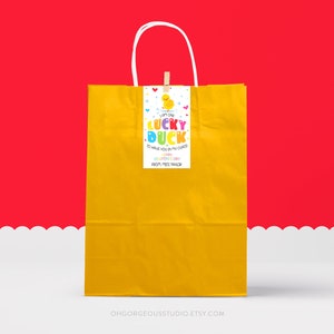 Lucky Duck Valentine's Day Teacher Tag: Editable Classroom Gift (PDF ...