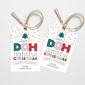 Christmas Playdough Gift Tag: DOH Lightful Printable (PDF) - Etsy