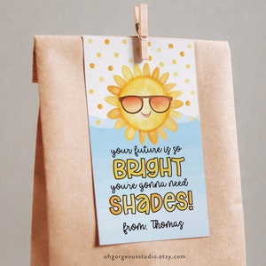 End of School Year Tags | Relax in the Sun, Gift Tag for Teacher, Gift ...