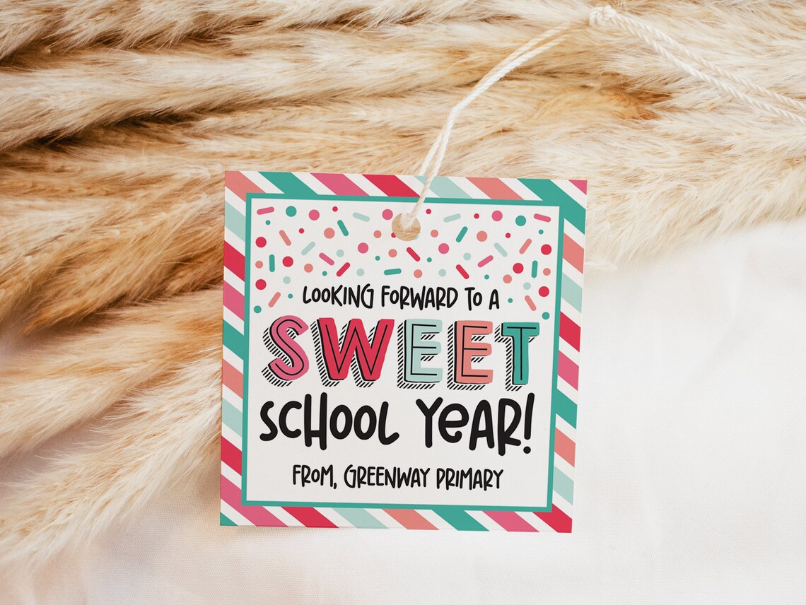 Printable Back to School Tag: Sweet School Year, Editable Template (PDF ...