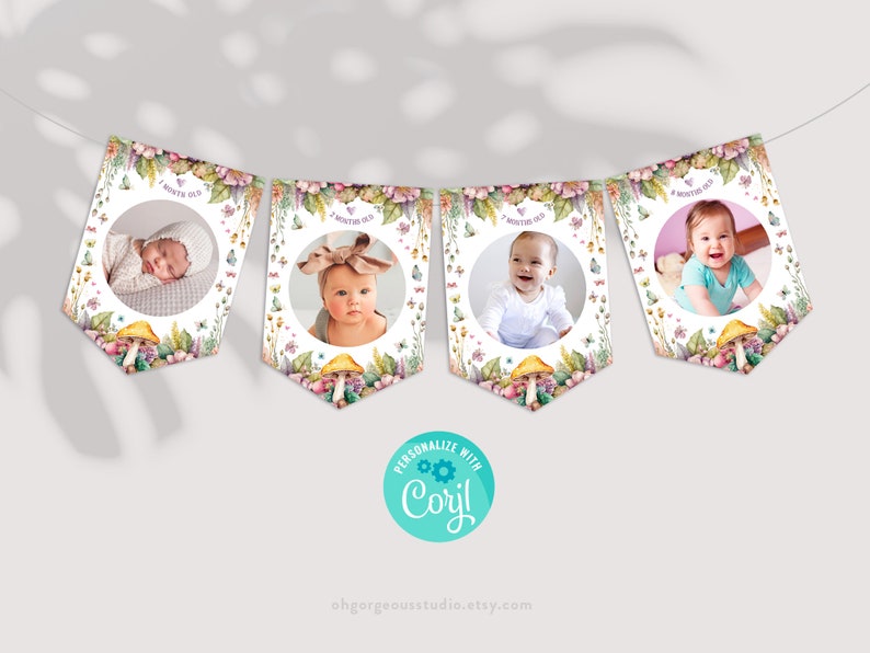 Fairy Themed Milestone Birthday Banner Printable First - Etsy