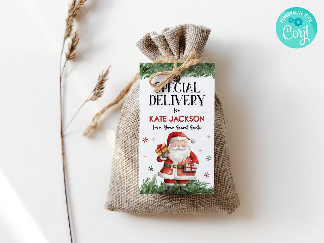 Secret Santa Gift Tag Template | Printable Kris Kringle Gift Tags ...