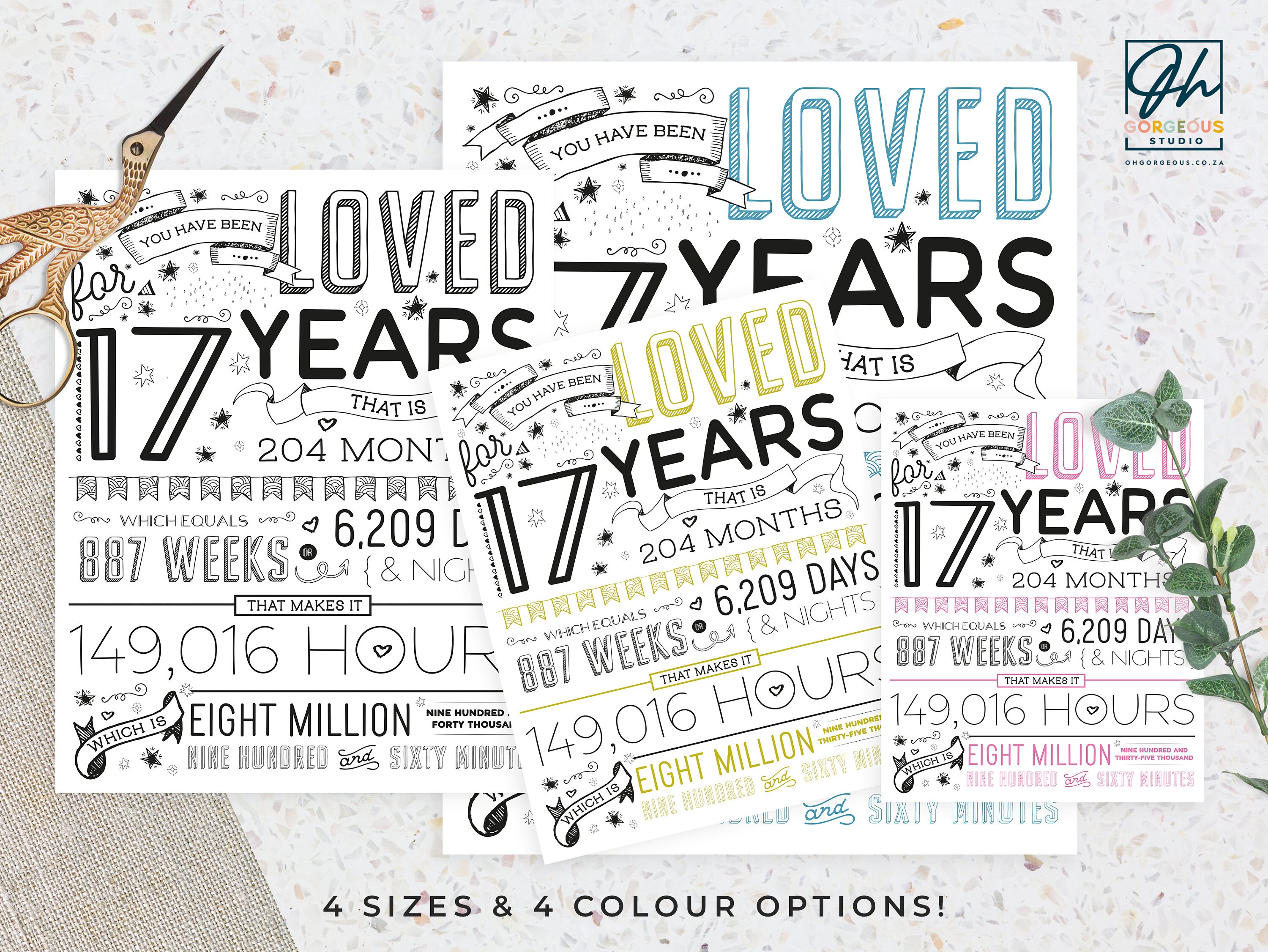 You Have Been Loved for 17 Years Sign 17th Birthday Sign - Etsy