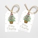 Christmas Tree Gift Tag Template: Printable Holiday Favor (digital) - Etsy