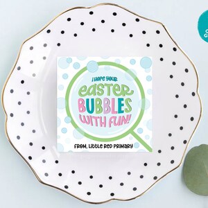 Bubbles of Fun Kids Printable Easter Tag | I Hope Your Easter Bubbles ...