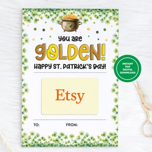 St. Patrick's Day Teacher Appreciation Gift Card Holder Template ...