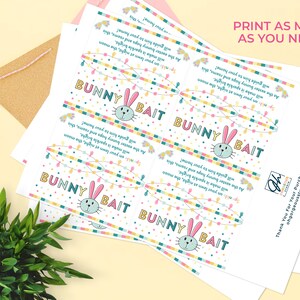 Easter Bunny Bait Treat Bag Toppers: Printable Tags (PDF) - Etsy