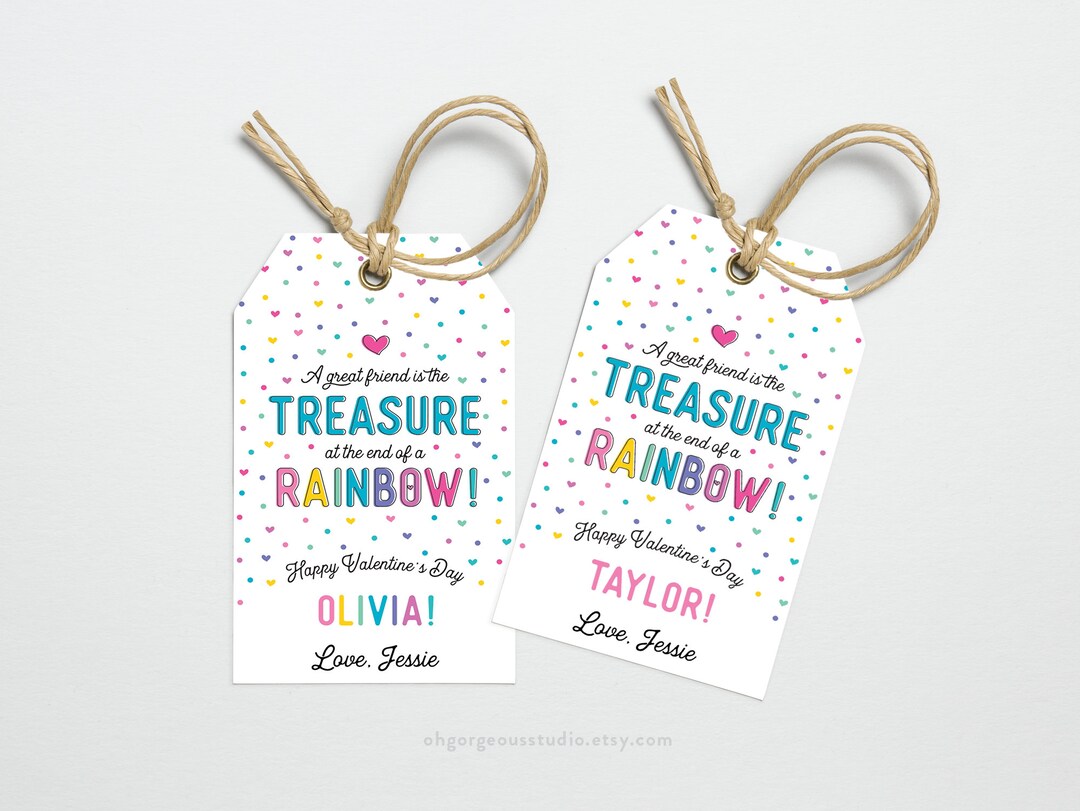 Printable Valentine Tag for Friends | A Great Friend is the Treasure at ...