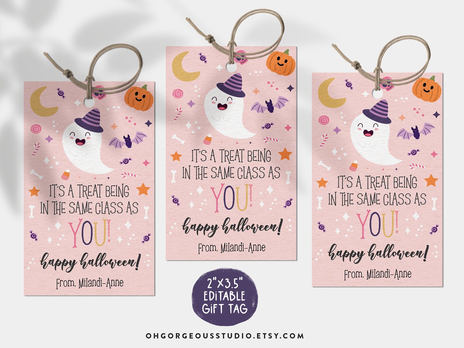 Halloween Class Gift Tag: Spooktacular Treat (printable) - Etsy
