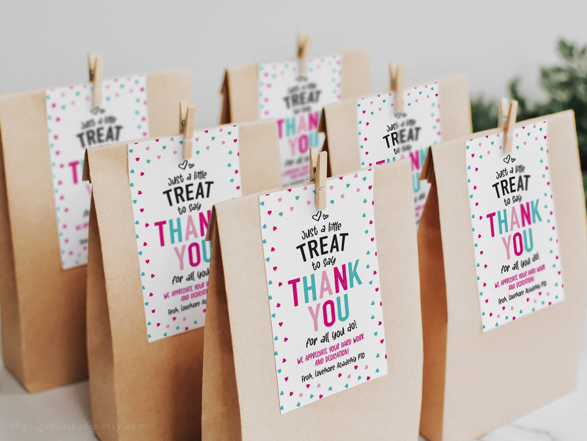 Printable Thank You Gift Tag Editable Gift Tag for Employee ...
