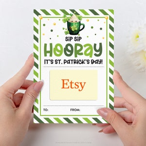 St. Patrick's Day Teacher Appreciation Gift Card Holder Template ...