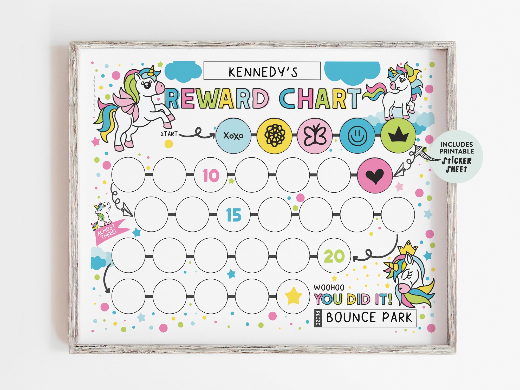 Unicorn Reward Chart Printable Unicorn Behavior Chart, Girl Daily Chore ...