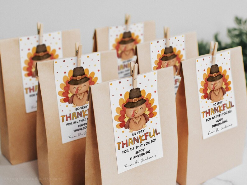 Editable Thanksgiving Turkey Gift Tag: Employee/teacher Appreciation ...