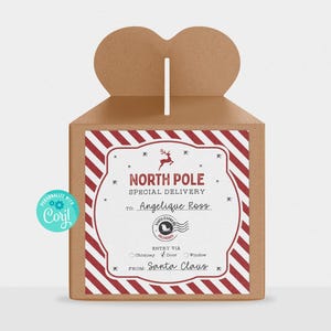 Printable North Pole Special Delivery Tag: Editable Santa Gift Tags ...
