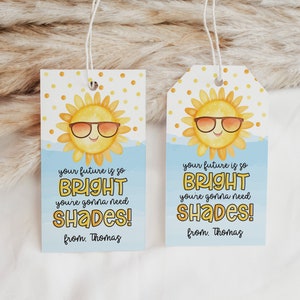 End of School Year Tags | Relax in the Sun, Gift Tag for Teacher, Gift ...