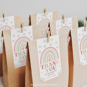 Boho Daisy Birthday Tag | Editable Hang Tag, Printable Gift Tag, Party ...