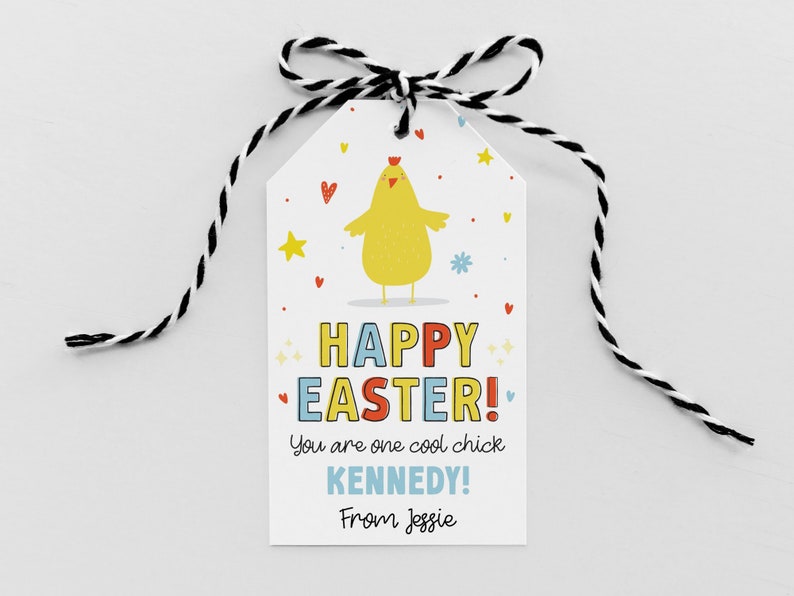 Easter Gift Tag, Editable Template (digital Download) - Etsy