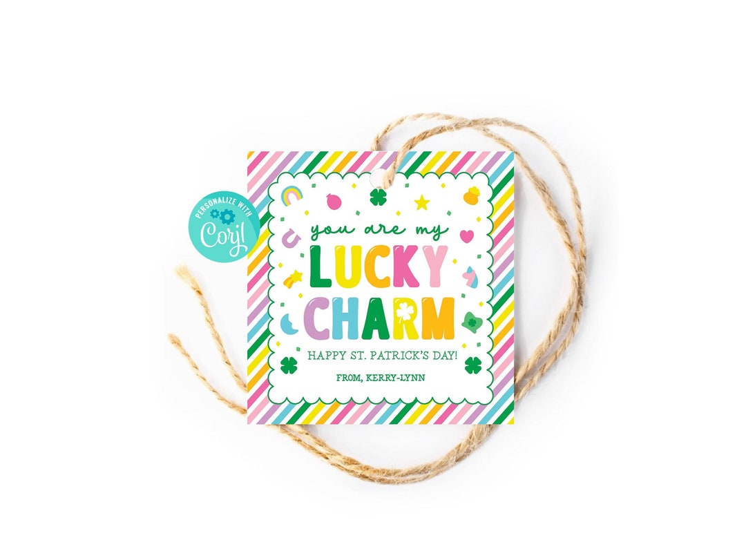 St Patrick's Day Lucky Charm Tag | St Patricks Classroom Treat, St ...