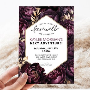 Editable Farewell Party Invitation Printable Going Away Invite Template, Farewell, Moving Away ...