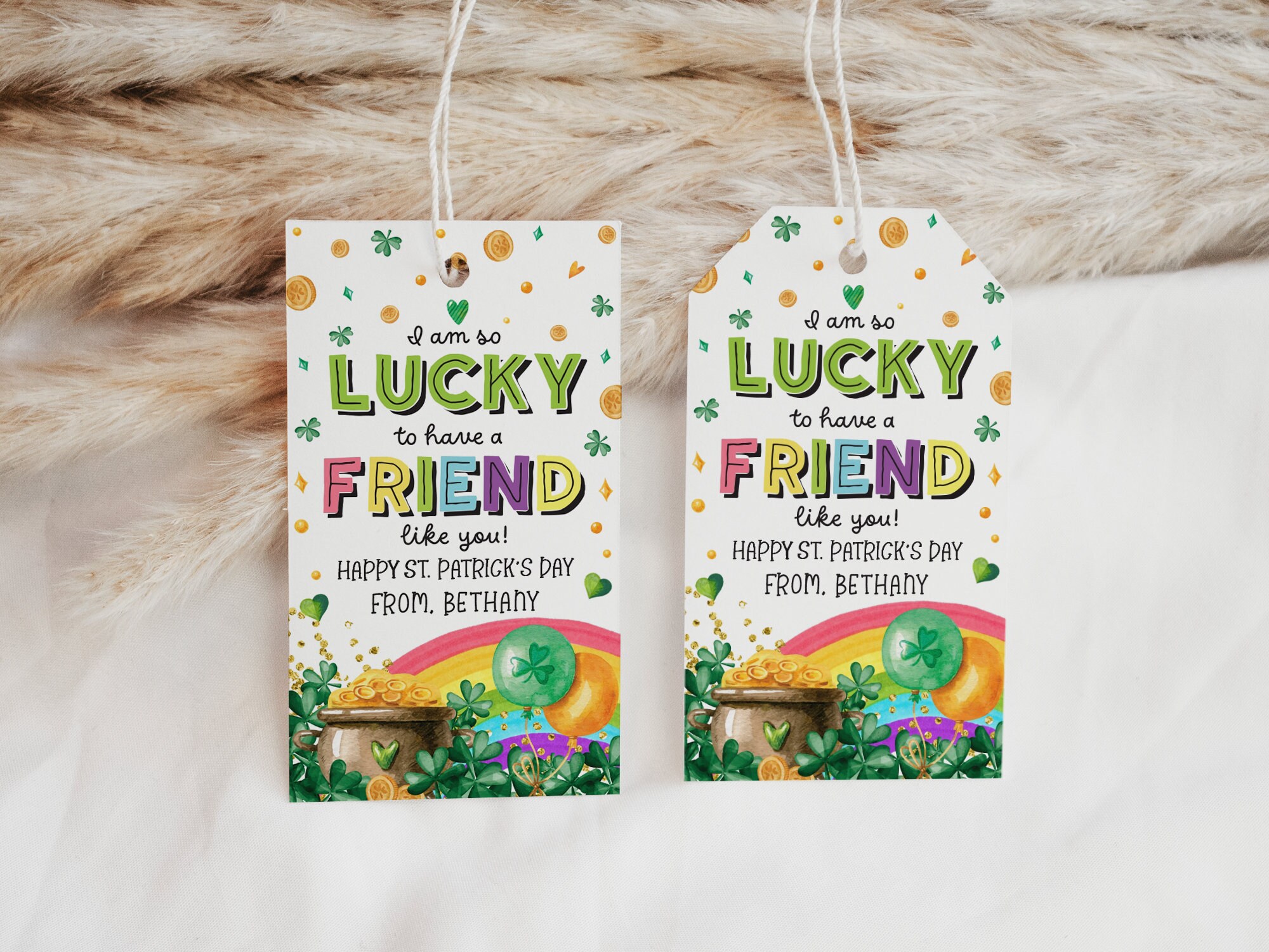Printable St. Patrick's Day Gift Tag Label Happy St. Patrick's Day Tag ...