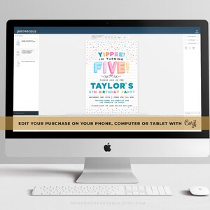 5th Birthday Invitation: Yippee Party Template (digital Invitation) - Etsy