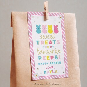 Printable Sweet Treat for My Favorite PEEP | Kids Easter Holiday Gift ...