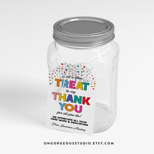 Printable Thank You Gift Tag | Editable Gift Tag for Employee ...