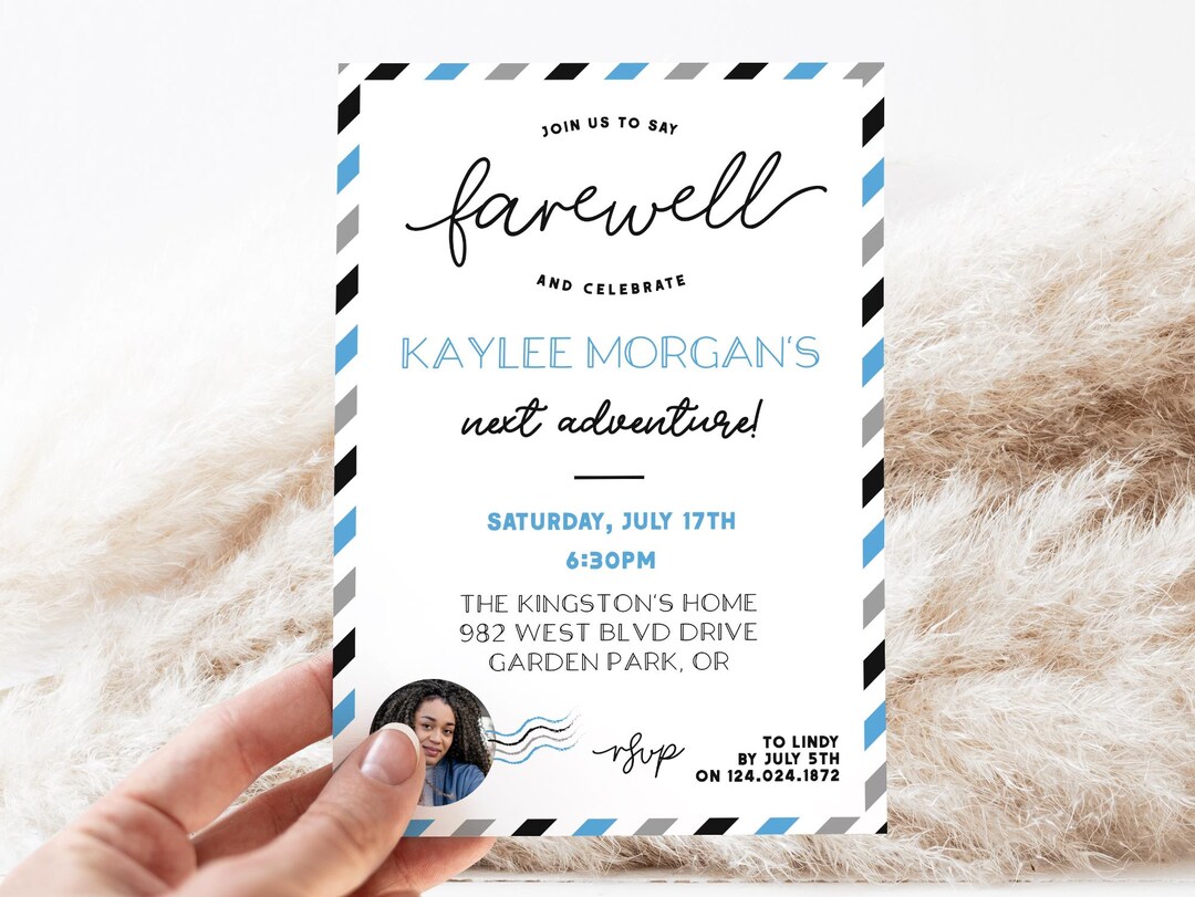 Editable Farewell Party Invitation | Printable Going Away Invite ...