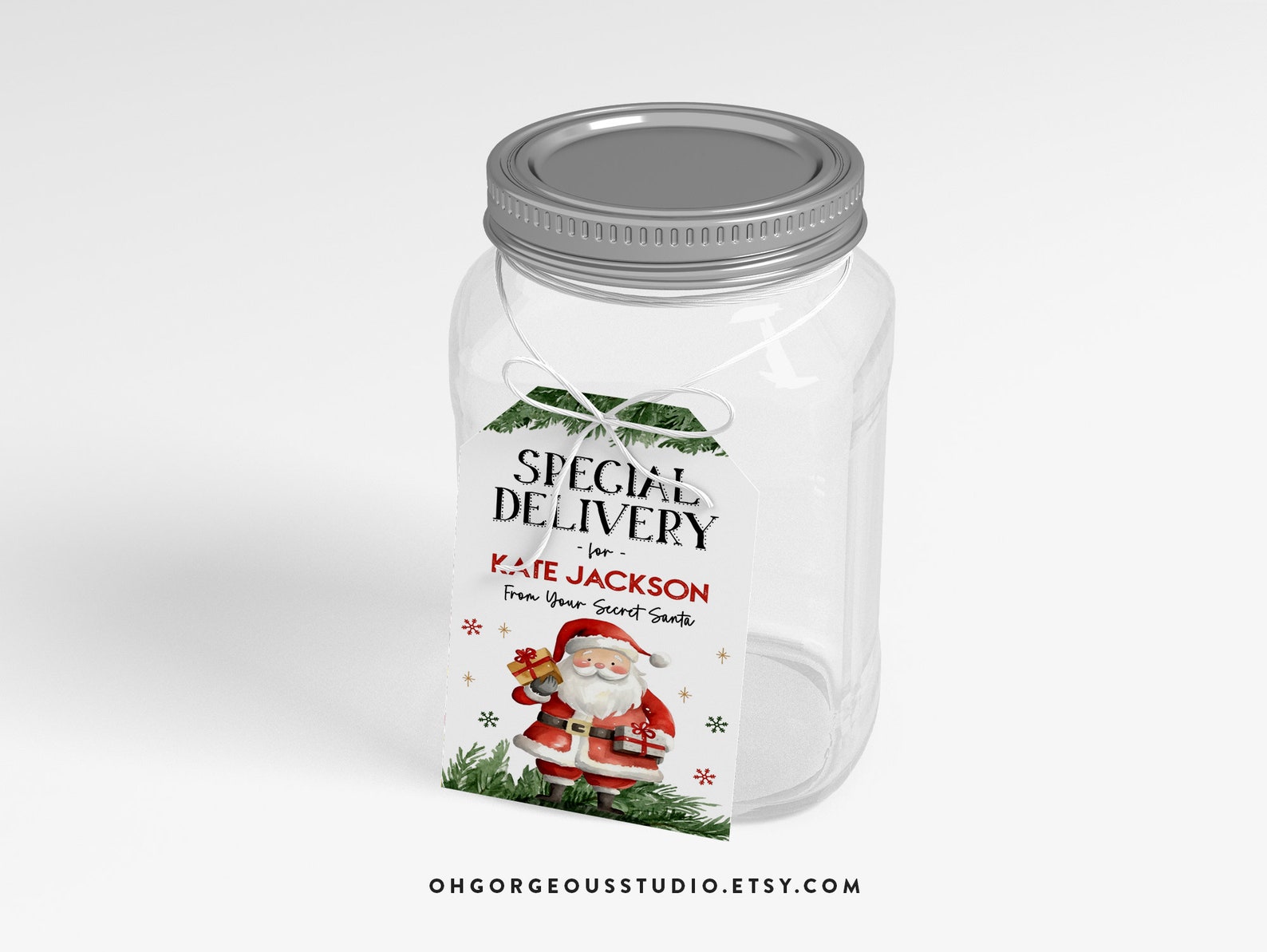 Secret Santa Gift Tag Template Printable Kris Kringle Gift Tags ...