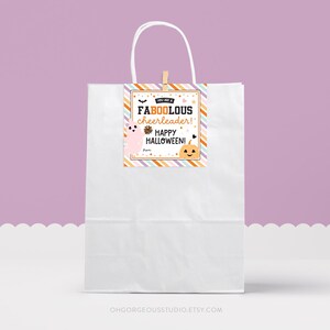 Faboolous Cheerleader Halloween Gift Tag | Printable PDF - Etsy