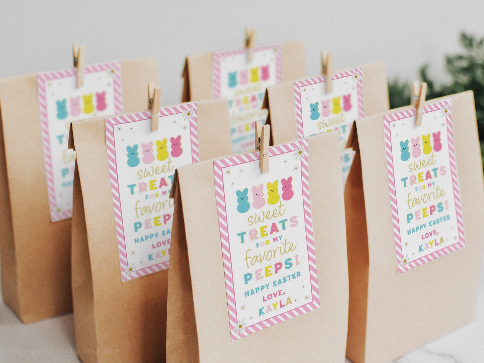 Printable Sweet Treat for My Favorite PEEP Kids Easter Holiday Gift Tag ...