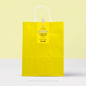 Sunshine Gift Tags: Yellow Printable Tags (digital Download) - Etsy