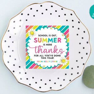 Teacher Appreciation Gift Tag | Summer Break Thanks for All You Do ...