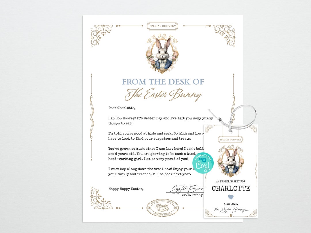 Printable Official Letter From the Desk of the Easter Bunny | Editable ...