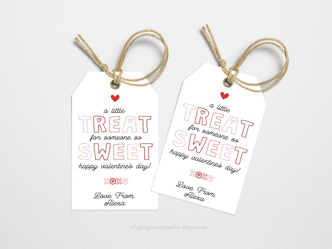 Printable Valentine's Day Gift Tag A Little Treat for Someone Sweet ...