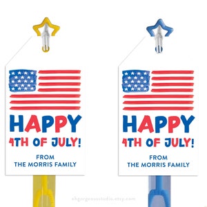 4th of July Favor Tag | Printable Gift Tag, Independence Day Holiday ...
