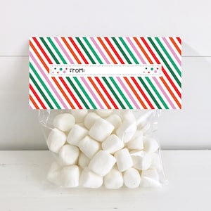 Printable Christmas Happy Holidays Bag Topper Design, Christmas Treat ...