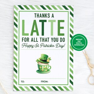 St. Patrick's Day Teacher Appreciation Gift Card Holder Template ...