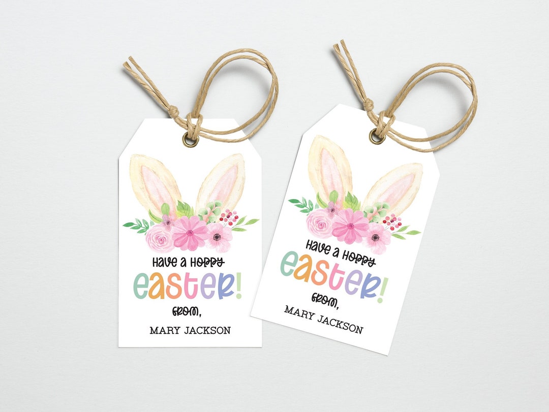 Kids Easter Card Printable Have A Hoppy Easter Editable Template ...