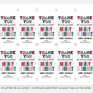 Merry and Bright School Year | Printable Christmas Gift Tag, Class Gift ...