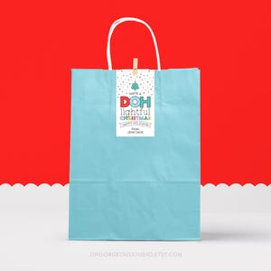Printable DOH Lightful Christmas Playdough Gift Tag | Christmas Holiday ...